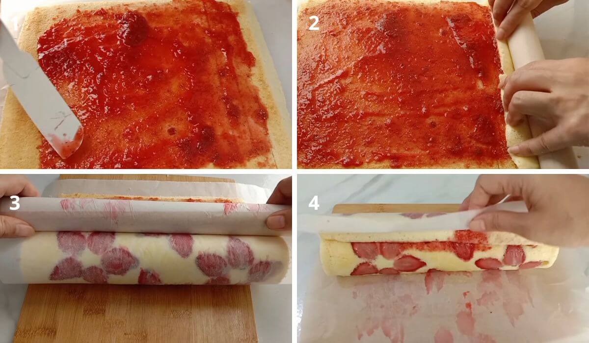 APRENDE A PREPARAR UN ROLLO SUIZO CON FRESAS