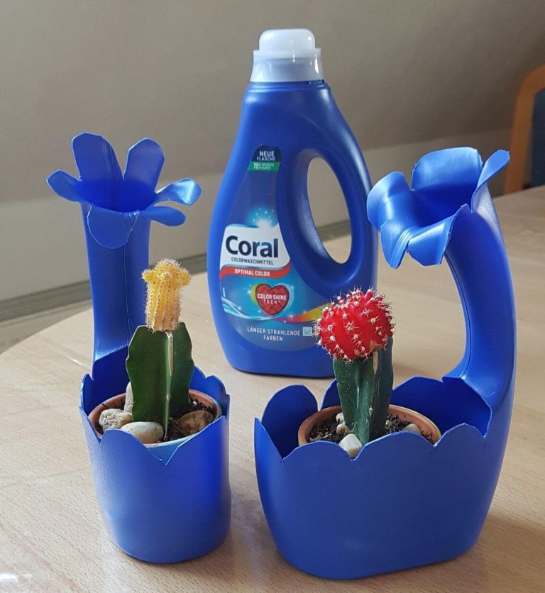 17 Ideas De Macetas Hechas Con Botellas de Suavizantes